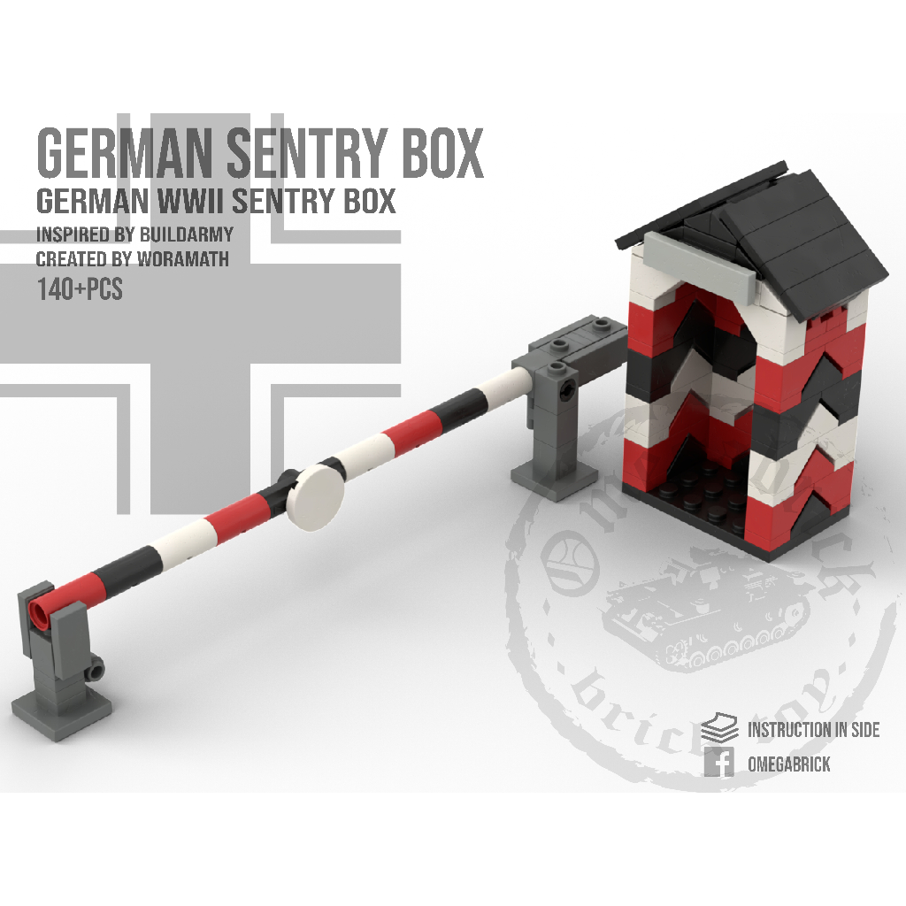 (พร้อมส่ง) มินิฟิกเกอร์ตู้ยาม ป้อมยามสายทหาร German Sentry Box 11901 ...