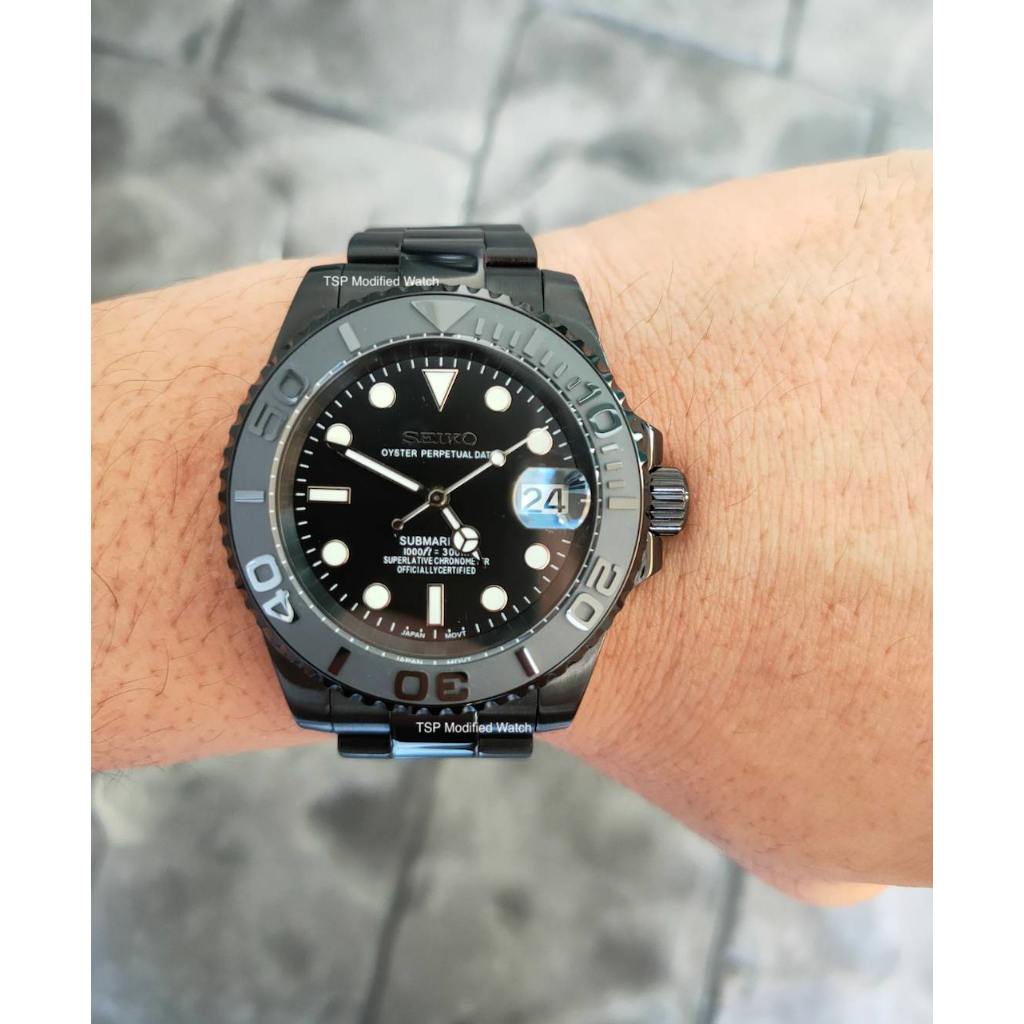 Seiko Mod Yacht Master Black | Shopee Thailand