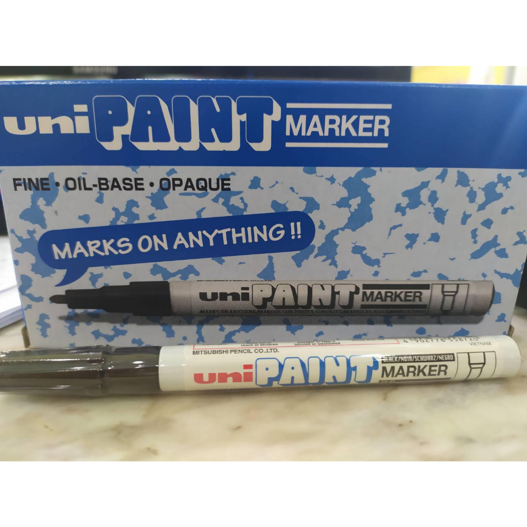 ปากกา Uni Panit ปากกามาร์คเกอร์ ปากกาอุตสาหกรรม (PX20)สีดำ | Shopee ...