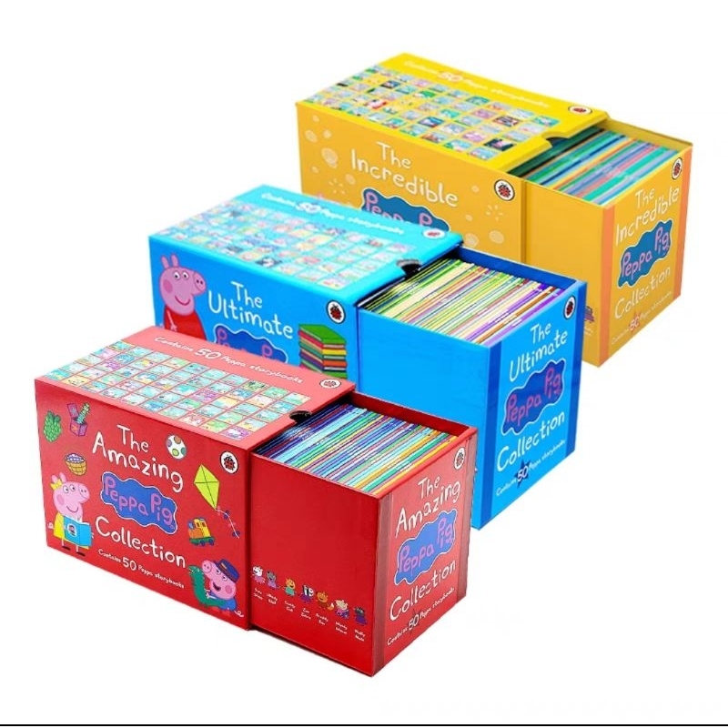 💥ใหม่ Box set Peppa pig 50 books พร้อมส่ง ชุดหนังสืออ่านภาษาอังกฤษ ...