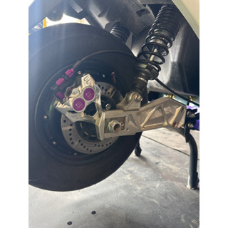 ขาปั้มรถไฟฟ้า Aj E2 Lion Q1 ขาหน้าและหลังจานเดิม 180-180-200-220 ...