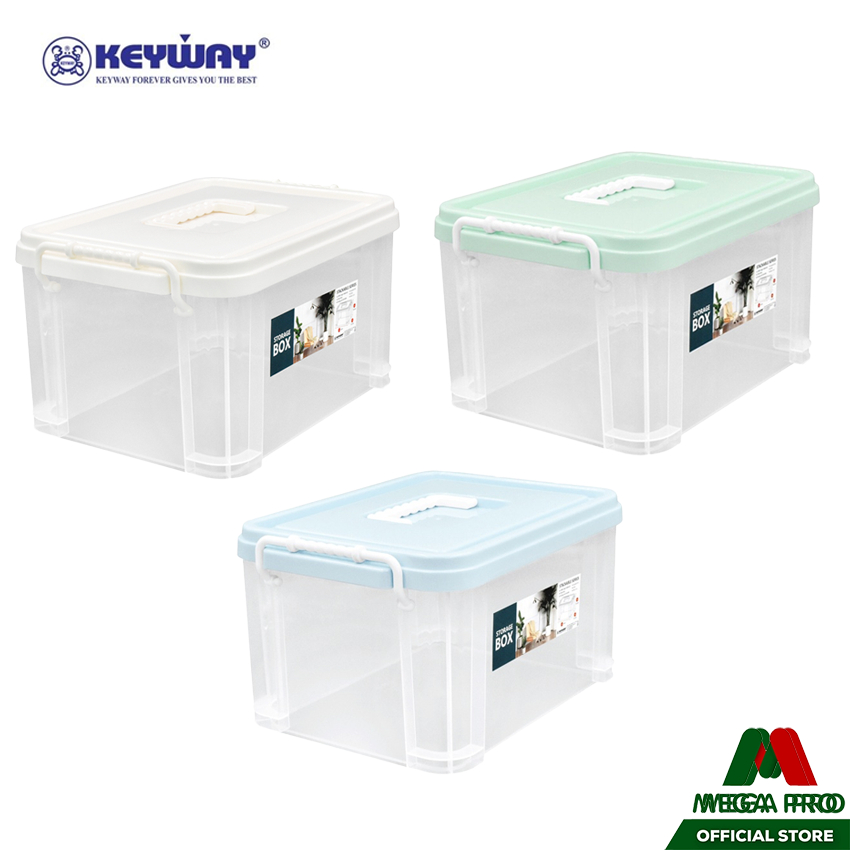 Megapro - Keyway กล่องอเนกประสงค์ No.CK009-CW กล่องใส่ของมีหูหิ้ว มีตัวล็อค | Shopee Thailand