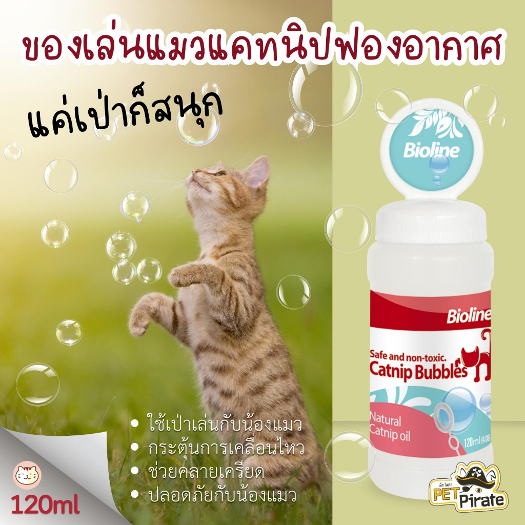 Bioline Catnip Bubble ไบโอไลน์ แคทนิป บับเบิ้ล ของเล่นแมว แคทนิปฟองอากาศ คลายเครียด กระตุ้นการ ...