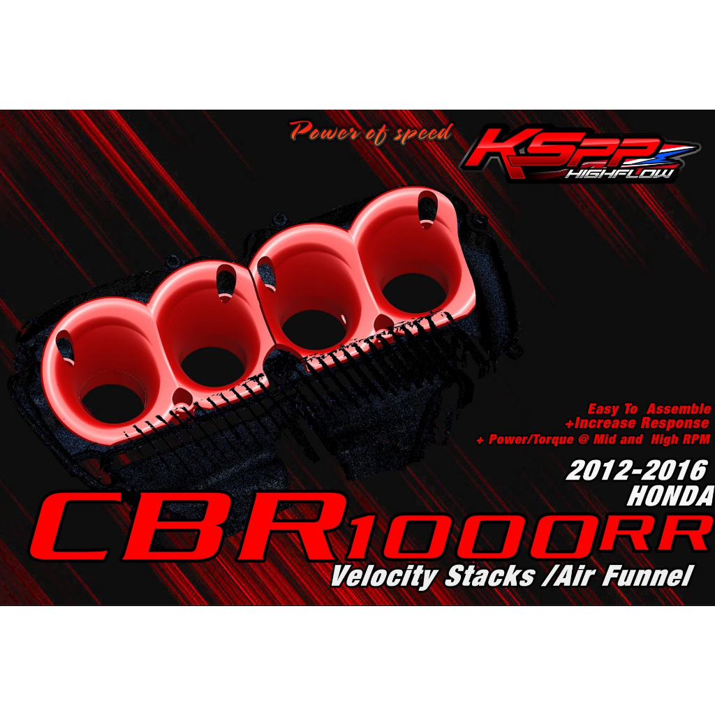 KSPP ปากแตรแต่ง สำหรับ CBR1000RR 2012-2016 Honda Velocity stack ...