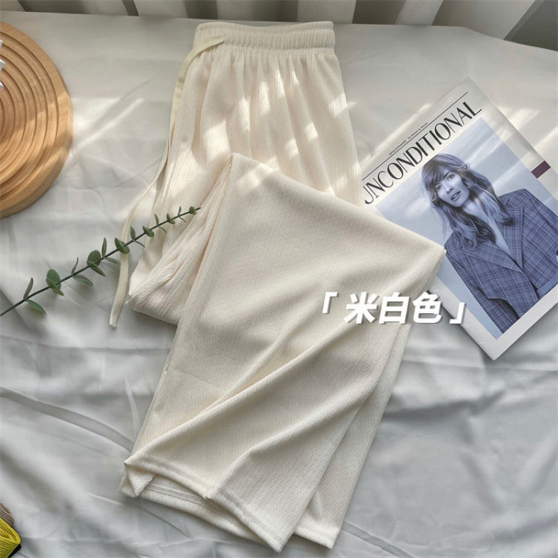 YY03 (พร้อมส่ง) กางเกงขายาวผู้หญิง แฟชั่น ทรงหลวมเอวสูง กางเกงขากว้าง ...