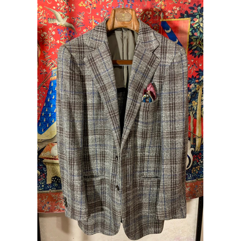 สูท แจ็คเก็ต TIE YOUR TIE Franco Minucci JACKET Brown glen check and ...