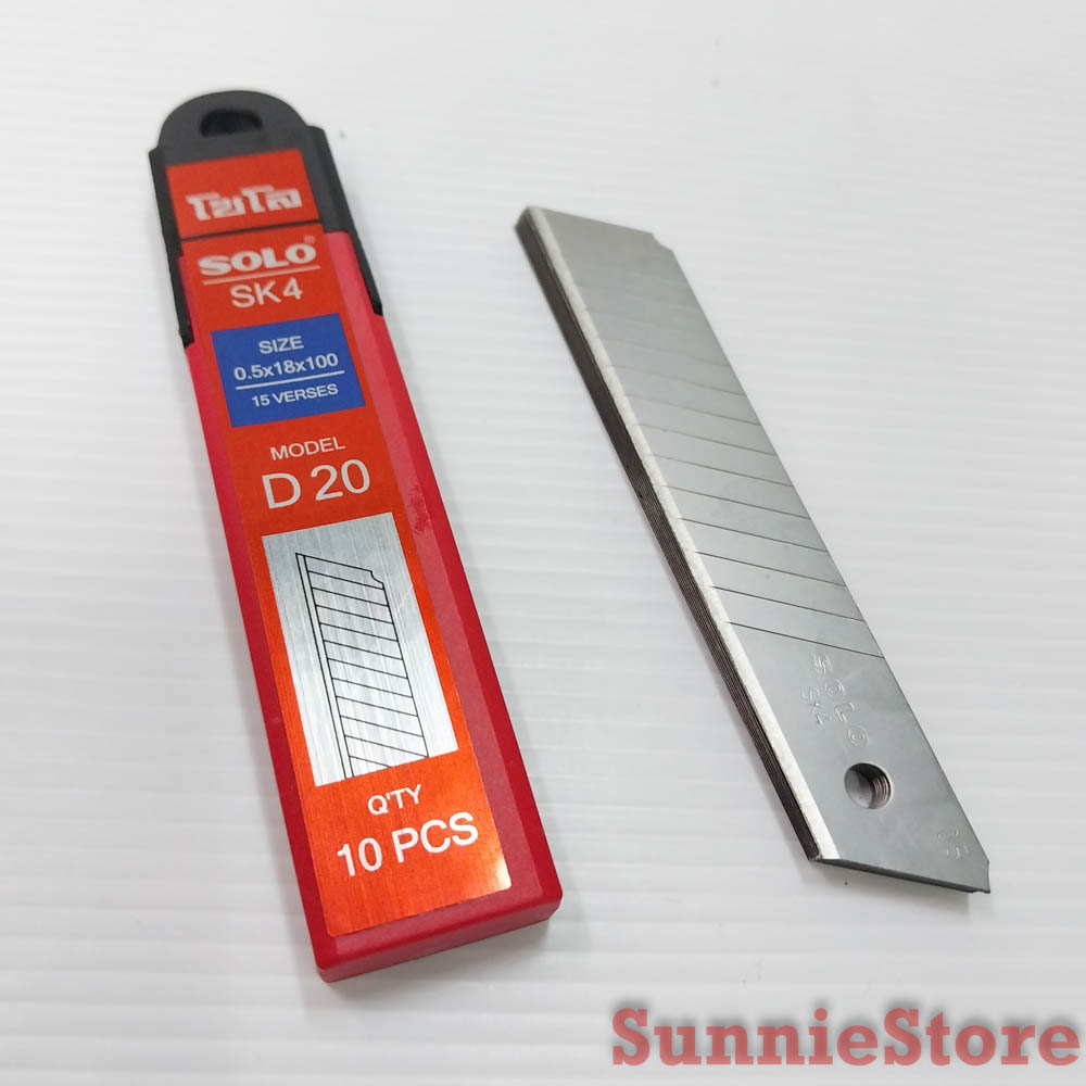 SOLO ใบมีดคัตเตอร์ 10 ใบ เหล็ก SK4 ใบคัตเตอร์ ใบมีด คัทเตอร์ มีดคัตเตอร์ | Shopee Thailand
