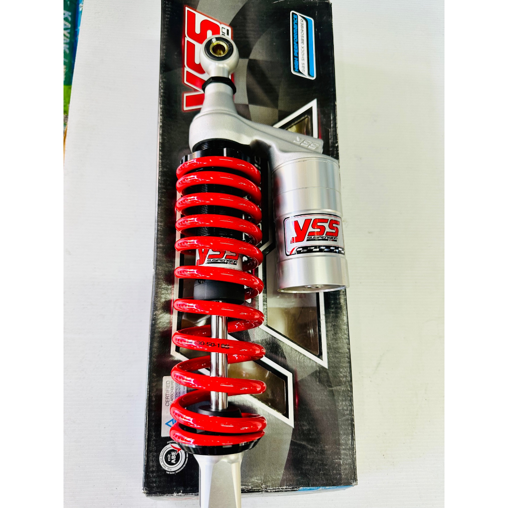 โช๊ค YSS รุ่น G-PLUS สี แดง-เงิน Red-Sliver สำหรับใส่รถรุ่น CLICK125i ...
