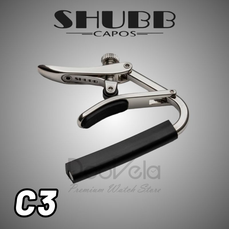 Shubb Capo C3 "Standard" คาโป้นิกเกิ้ลระบบโรลลิ่ง สำหรับกีตาร์โปร่ง 12 ...
