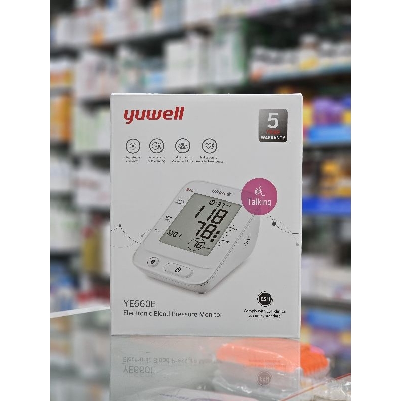 เครื่องวัดความดัน Yuwell YE660E มีเสียงพูดภาษาไทย รับประกัน 5 ปี ...