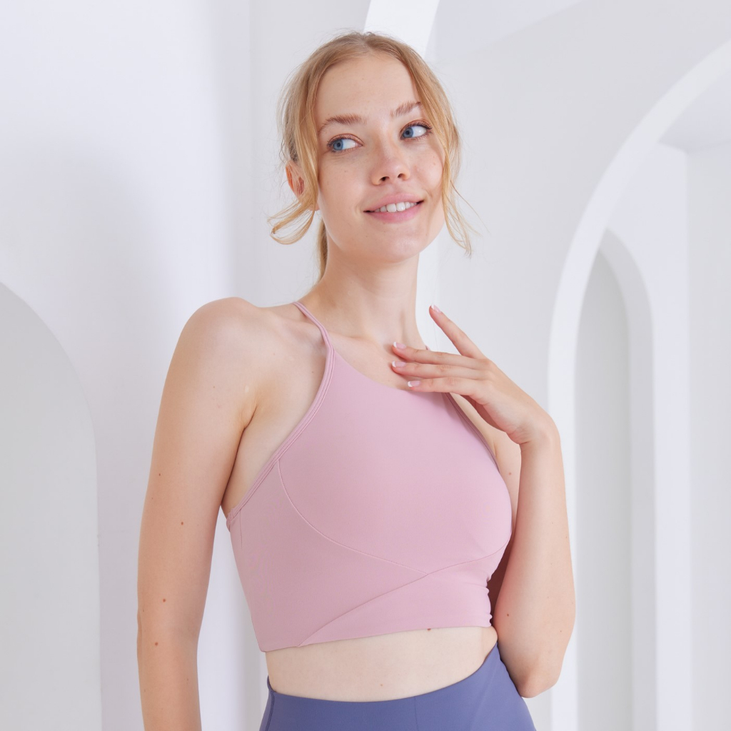 Penny Activewear สปอร์ตบรา บราครอป ตัวยาว ทรงคอสูง หลัง Y เก็บมทรงดี เรียบ มีฟองน้ำ รุ่น Blair ...