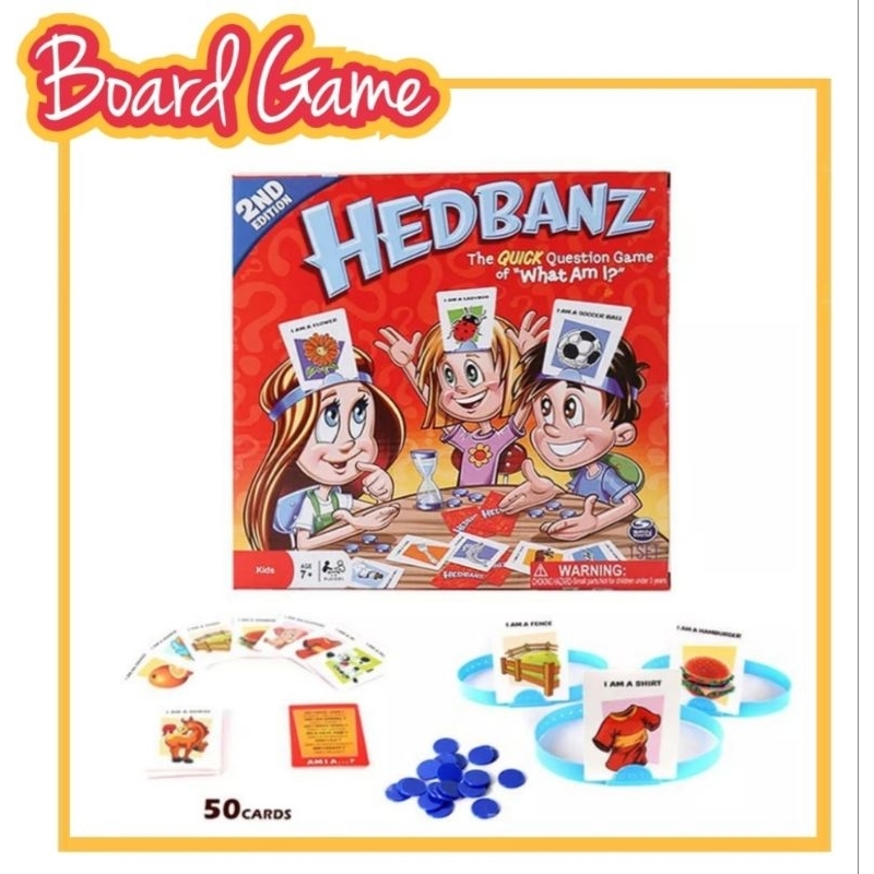 👑 Family game เกมครอบครัว ชุด HedBanz Game เกมส์ทายใบ้คำบนหัว เกมส์ฝึก ...