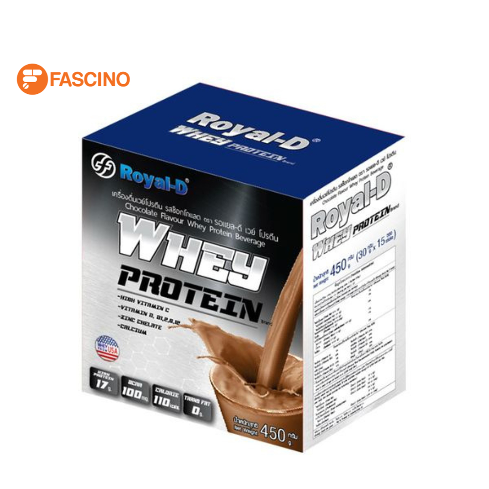 Royal-D Whey protein รอยัลดี เวย์โปรตีน รสช็อกโกแลต 450 กรัม | Shopee ...