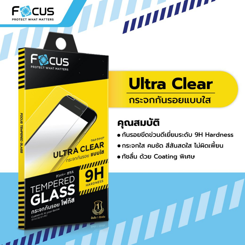 ฟิล์มกระจกใสไม่เต็มจอ Focus Samsung A16 A16 5G A05s A06 A10s A11 A12 A13 A14 A15 A20s A21s A22 ...