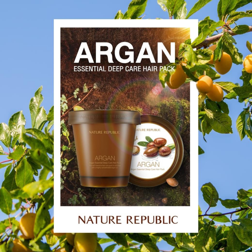 Nature Republic Argan Essential Deep Care Hair Pack | Shopee Thailand
