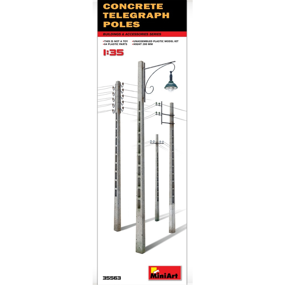 [MiniArt] : 1/35 Concrete Telegraph Poles [MI 35563] | Shopee Thailand