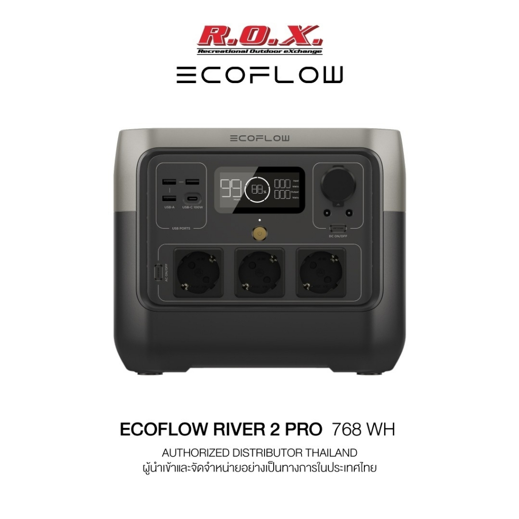 ECOFLOW RIVER 2 PRO 768 WH แบตเตอรี่สำรอง อเนกประสงค์ พกพา พาวเวอร์สเตช ...