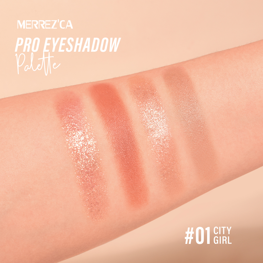 Merrezca Pro Eyeshadow Palette อายแชโดว์ครบจบในพาเลทเดียว มีทั้งเนื้อแ ...