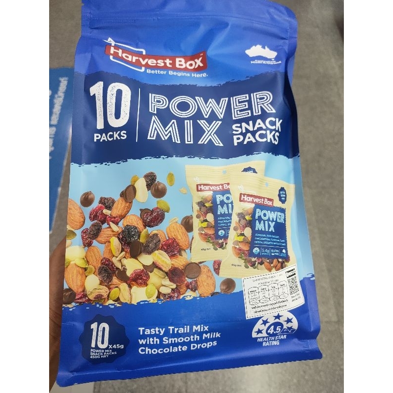 Harvest Box 10 Power Mix Snack Packs ถั่วรวม ผลไม้อบแห้งผสมเมล็ดธัญพืช ...