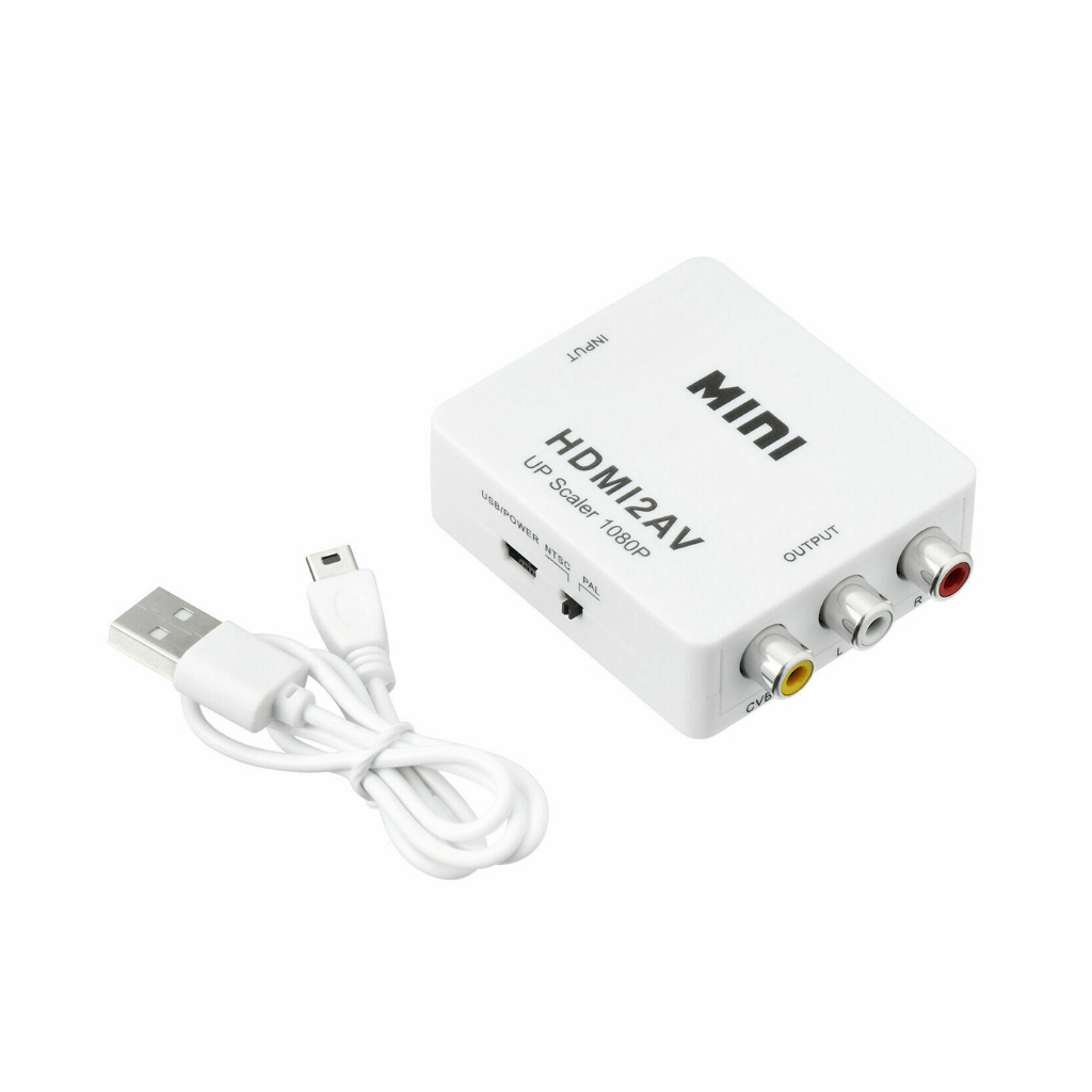 HDMI to AV Converter (1080P) แปลงสัญญาณภาพจาก HDMI เป็น AV (black/White ...