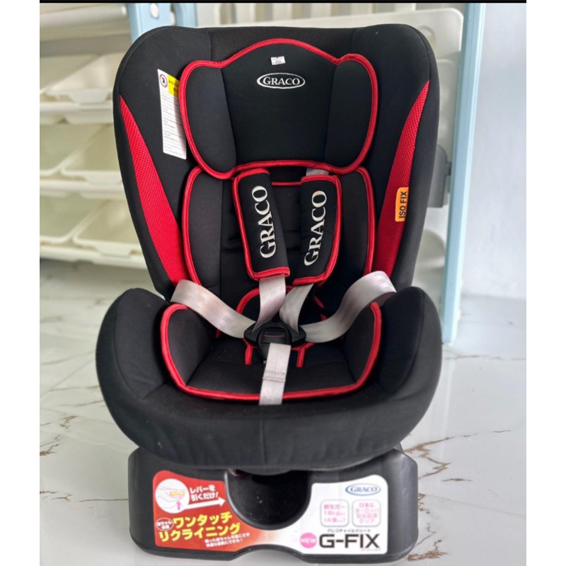 คาร์ซีท Graco รุ่น G-Fix G Black สีดำแดง ปรับระดับได้ เด็กวัยหัดเดิน ...