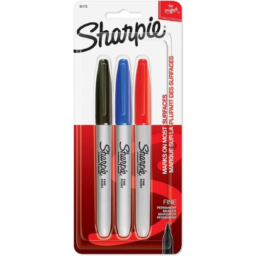 Sharpie #30173PP ชุด 3 สี ดำ น้ำเงิน แดง Marker Set ชุดปากกาชาร์ปี้ 3 ...