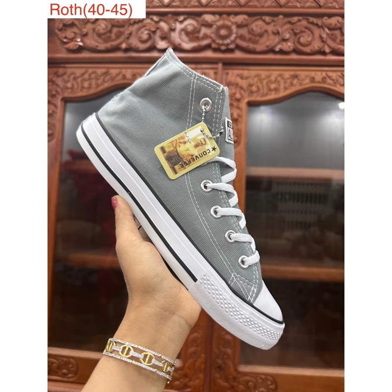 สินค้าพร้อมส่ง รองเท้าผ้าใบหุ้มข้อ กระแสของนักเรียน รองเท้ายอดฮิตสไตล์เกาหลี รุ่นGM003 | Shopee ...