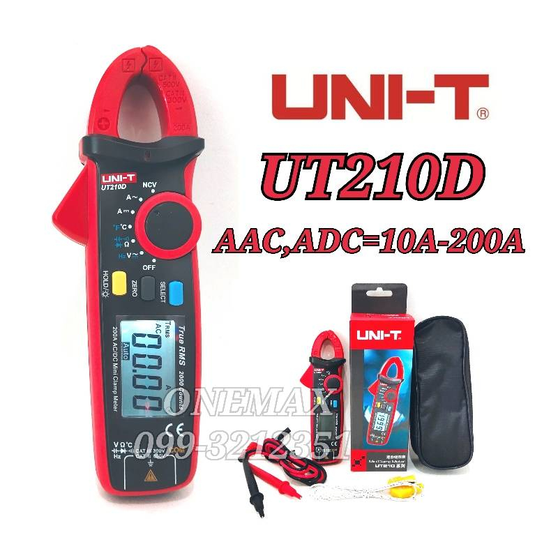 คลิปแอมป์ UNI T UT210D UT210E digital clamp meter คล้มป์มิเตอร์ มิเตอร์ ...