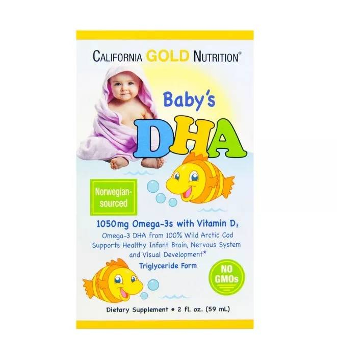 DHA Baby's California Gold Nutrition, Baby's DHA, 1050 mg, Omega-3s ...