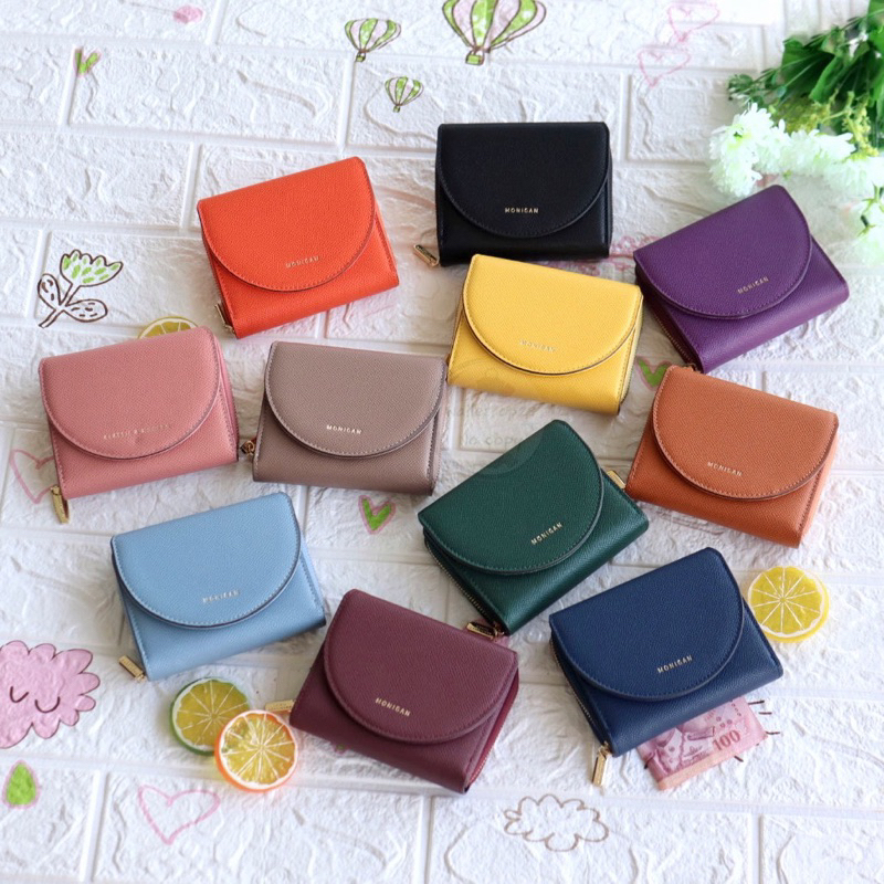 Sale‼️ กระเป๋าสตางค์ใบสั้น3พับ Monigan | Shopee Thailand