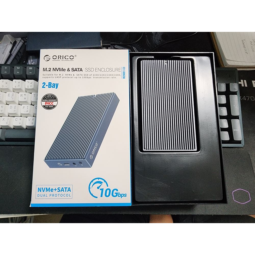 Orico Lsdt Dual Bay Dual Protocol M2 Ssd Enclosure เคส M2 | Shopee Thailand