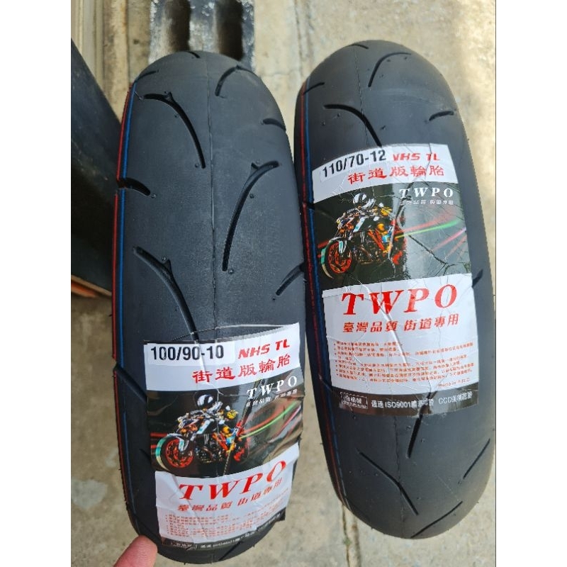 ยางนอกซิ่ง TWPO กึ่งร้อนละลาย เบอร์ 100/90-10 , 110/70-12 | Shopee Thailand