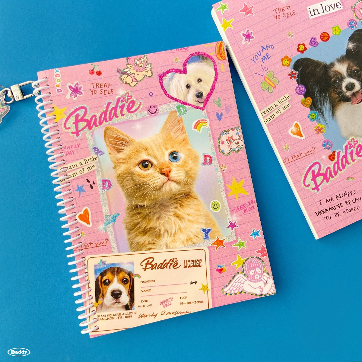 DADDY | Baddie Notebook สมุดโน๊ตสันเกลียว ปกแข็ง ลายน้องแมว น้องหมา ...