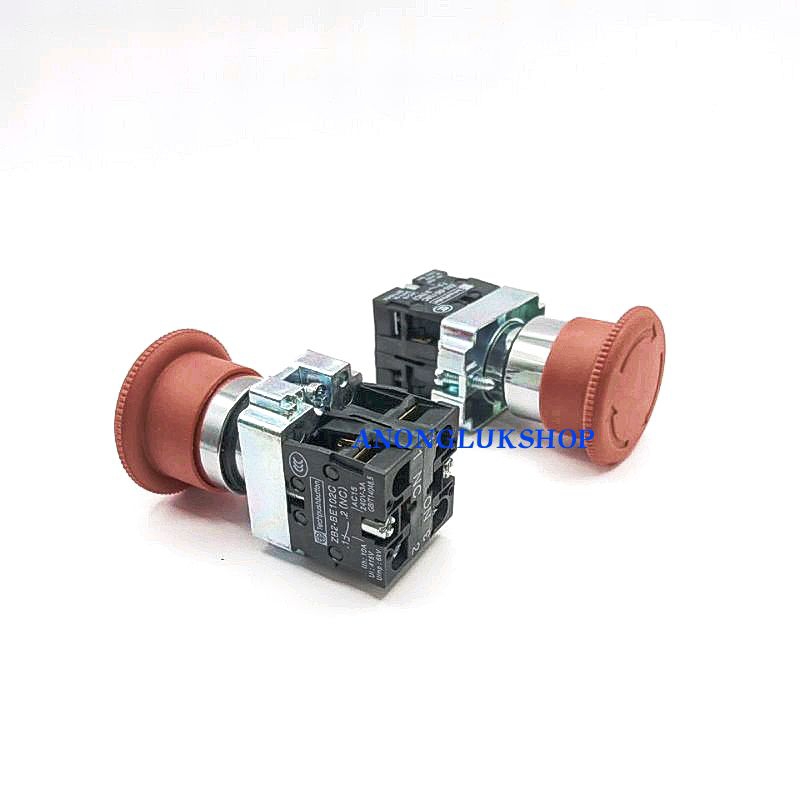 1ตัว 👉👉XB2-BS545 EMERGENCY SWITCH 22MM.สวิตช์ดอกเห็ด สวิตช์ฉุกเฉิน ...