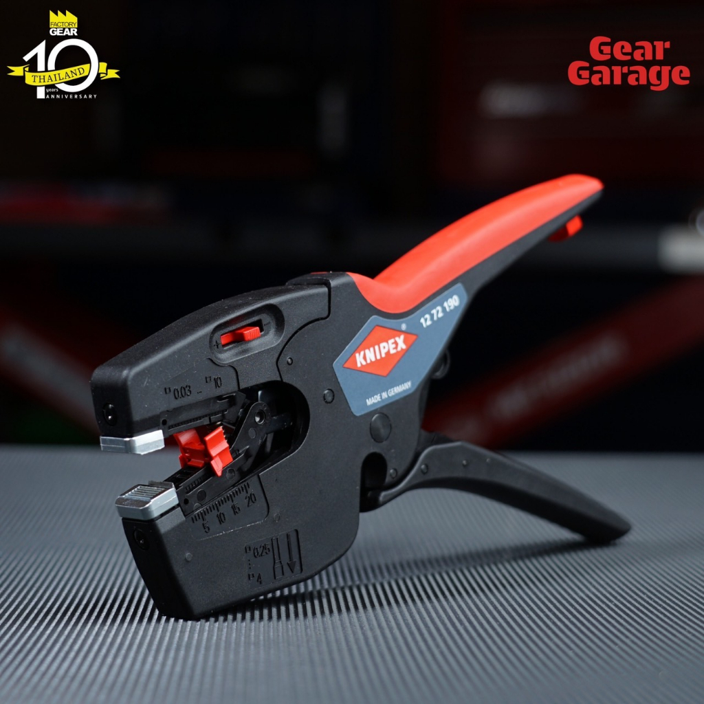 คีมปอกสายไฟอัตโนมัติ KNIPEX NO.12 72 190 NexStrip 3in1 Combination Cutting Stripping & Crimping ...