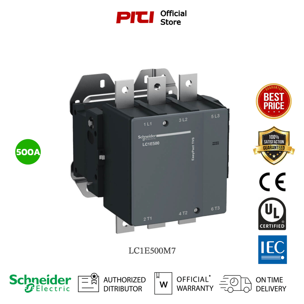 Schneider LC1E500M7 แมกเนติก คอนแทคเตอร์ Easy Pact TVS 220V AC 3P ...