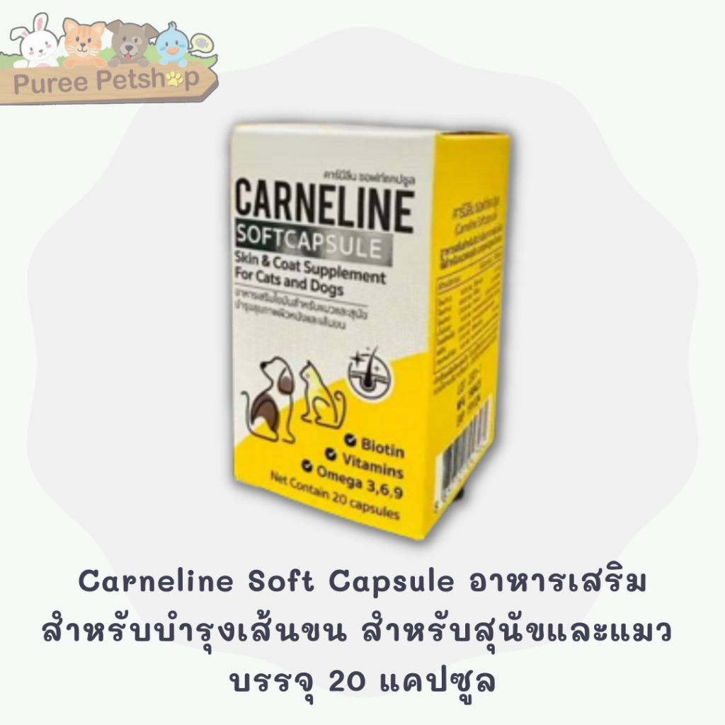Carneline Soft Capsule อาหารเสริมสำหรับบำรุงเส้นขน และสุขภาพผิวหนัง ...