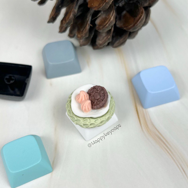 คีย์แคปขนมหวานเรซิ่นน่ารักๆ Dessert keycaps Artisan keycap ปุ่มกด ...