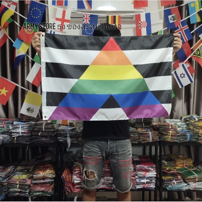 ส่งฟรี!!> ธง LGBT Flag 9 แบบ 4 ขนาด LGBTQ Pride 4 Size พร้อมส่งร้านคน ...