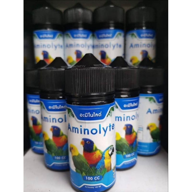 Aminolyte 100 ml พลังงานสำหรับนกป่วย ป้องกัน ฮีสโตรก ลดความเครียดช่วงนก ...