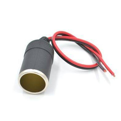 DC Outlet 12V เบ้าจุดบุรี่ รถยนต์ตัวเมีย พร้อมสายไฟแดงดำ ความยาว 30 cm ...