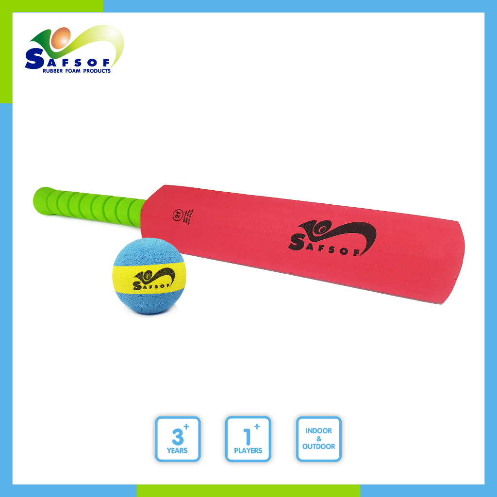 Safsof Cricket Bat ของเล่นยางฟองน้ำ ไม้คริกเก็ต หุ้มยาง รุ่น CKS-21(P ...