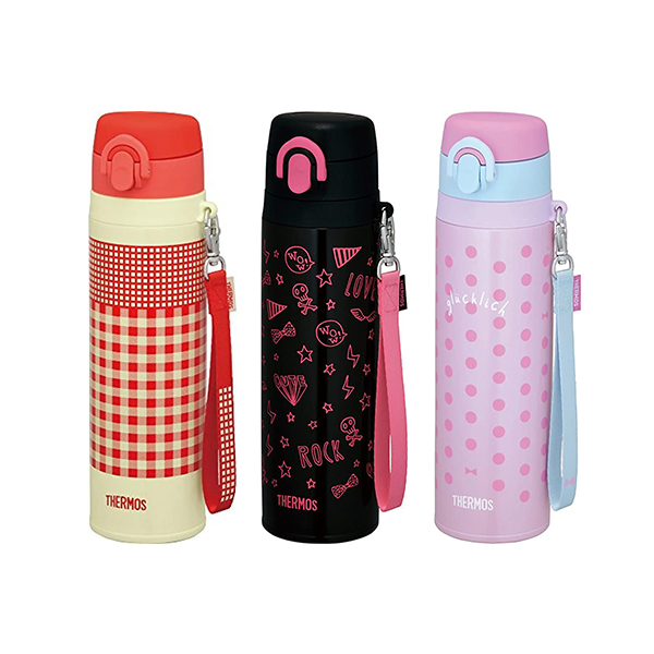 THERMOS Water Bottle Vacuum Insulation Mobile Mug 550ml Black Pink/ Purple Blue/ Red Orange ...