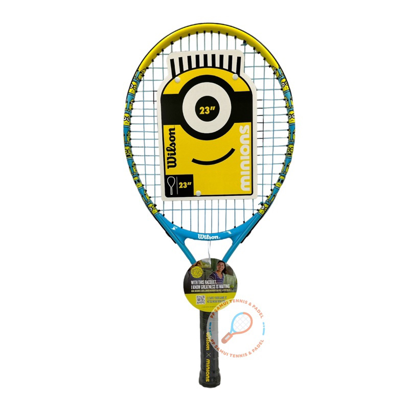 ไม้เทนนิส เด็ก kid tennis racket Wilson Junior Minions 23 นิ้ว สีเหลือง ...
