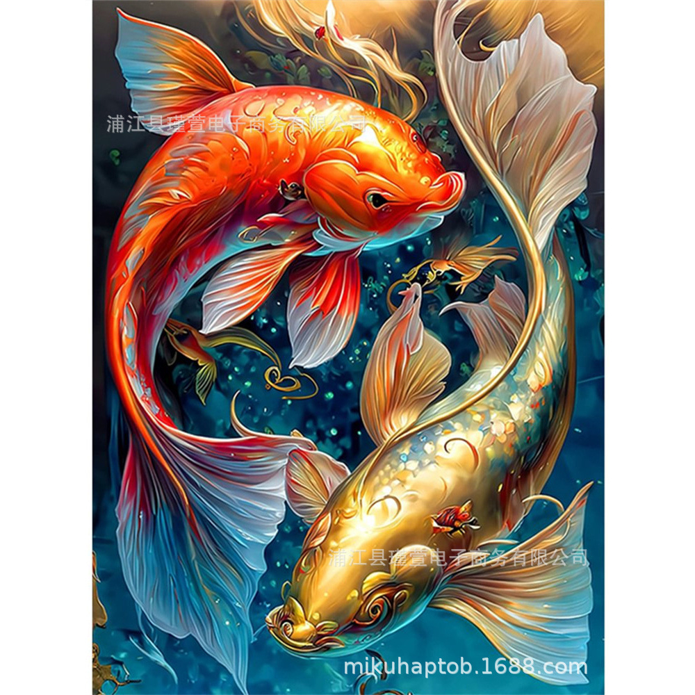 (พร้อมส่ง) ภาพติดเพชร-ชุดที่6 ครอสติสคริสตัล diamond painting ภาพวาดเพชร ขนาด30x40cm ศิลปะ DIY ...