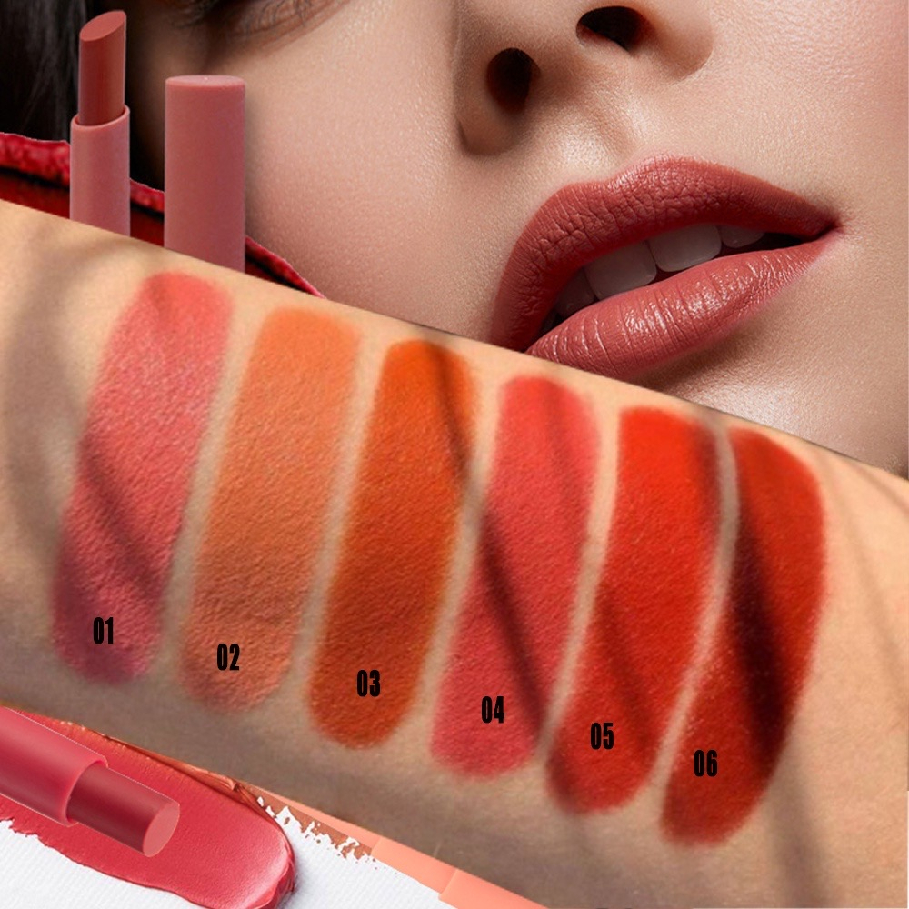 (แท้/ส่งไว) เซตลิปหมุน HANGFENG 6 แท่ง เซตลิป Heng Fang Refreshing Matte Color Set Lip Dream ...