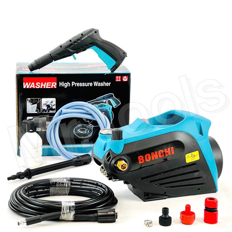 เครื่องฉีดน้ำ Bonchi (มี 2 สี คละสี) รุ่นปรับความแรงบาร์ได้ 100-420 ...