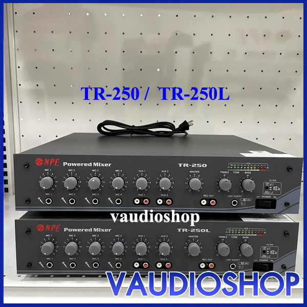 NPE TR-250 สีดำ / TR-250L สีดำ Power Mixer แอมป์ เครื่องขยายเสียง NPE ...