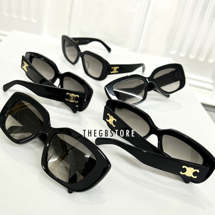 แว่นกันแดด CELINE TRIOMPHE 04 Black CL40216U / 100% AUTHENTIC | Shopee ...
