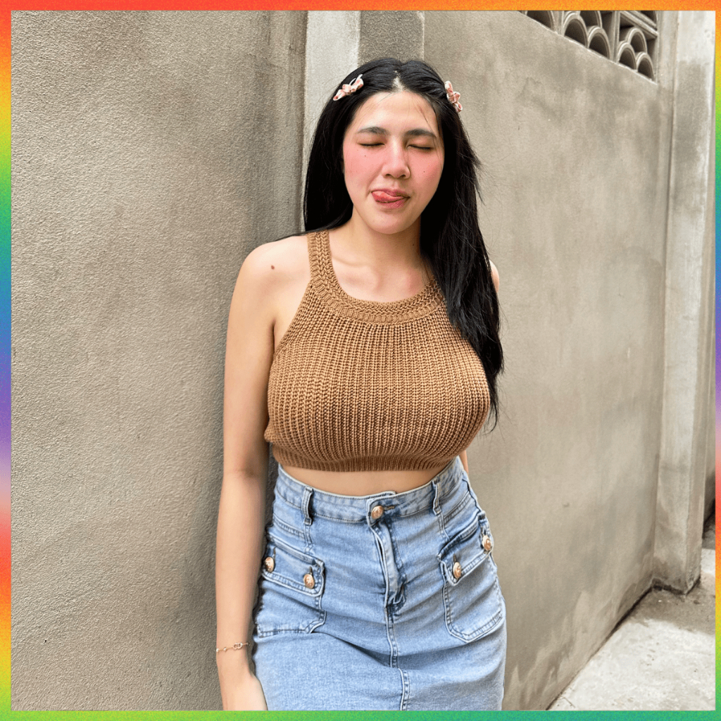 🌈 MesubShop 🌈 เสื้อกล้าม ครอปไหมพรม เสื้อไปทะเล🐰 ครอปท็อปน่ารักสาวอวบใส่ได้ สายฝอ แมตซ์ได้ทุกลุค ...